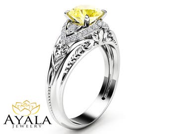 Ayala Jewelry Unique Engagement Ring Rose Gold by AyalaDiamonds