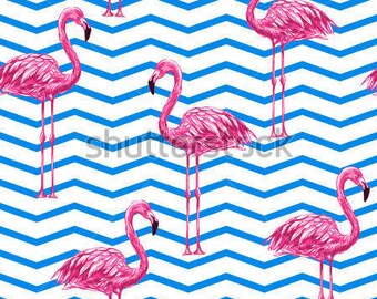 Flamingo wall decal | Etsy