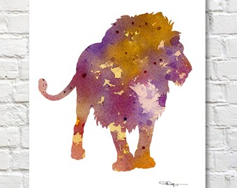 Abstract lion art | Etsy