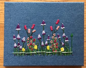 Embroidery on canvas | Etsy