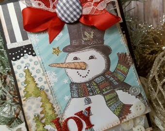 Snowman card | Etsy