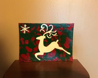 Reindeer painting | Etsy