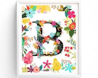 Monogram letter b | Etsy