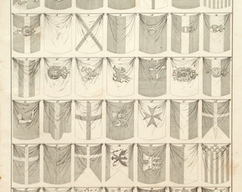 1922 Vintage national flags Vintage flag poster Countries