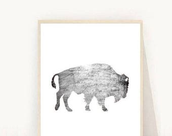Bison print | Etsy