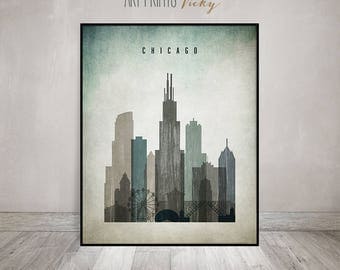 Chicago art | Etsy