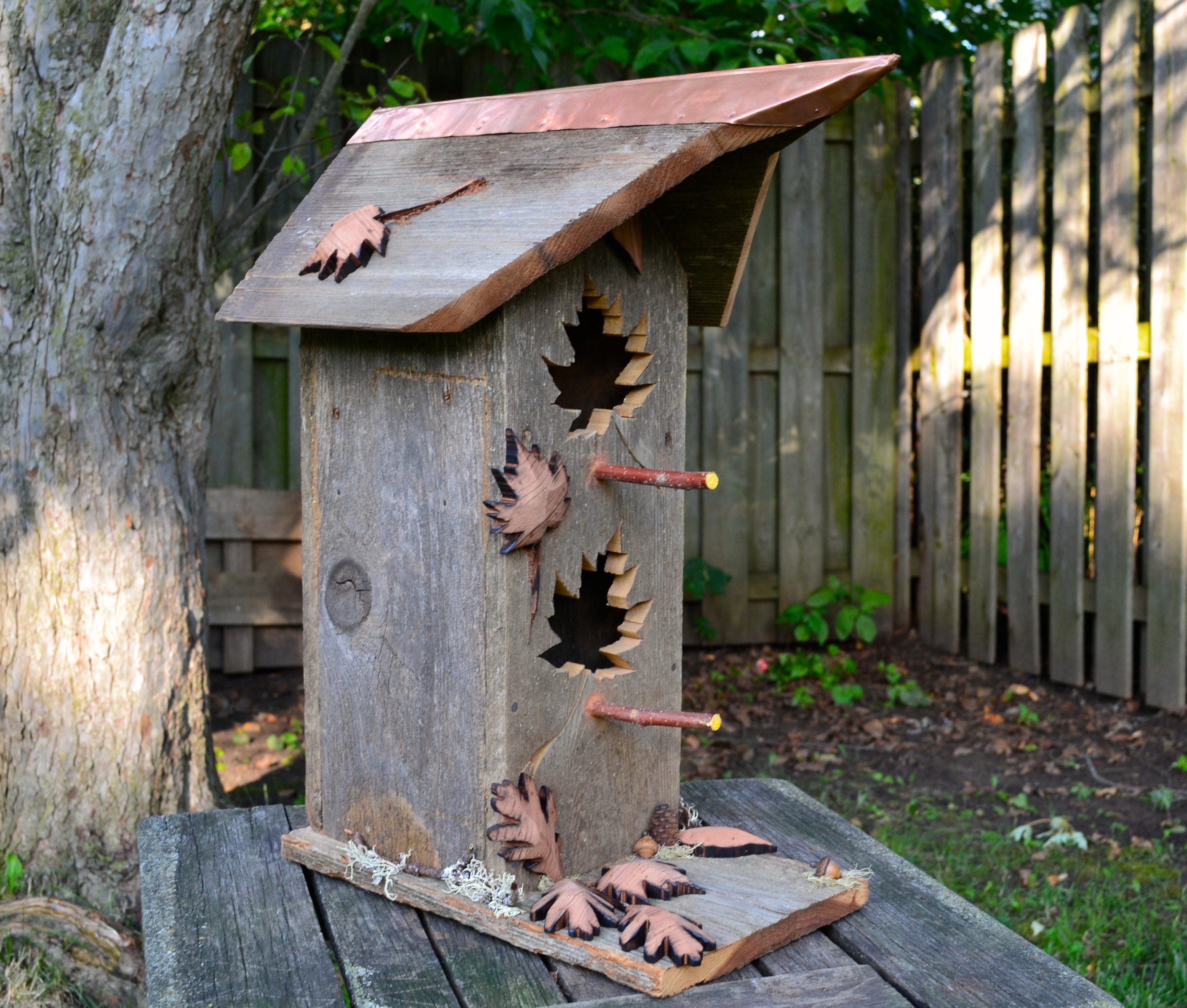 Rustic Bird House Reclaimed Barn Wood Birdhouse Cedar