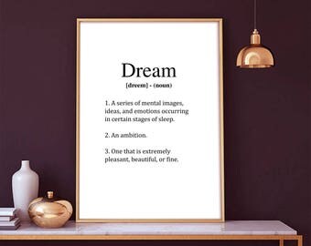 Dream definition | Etsy