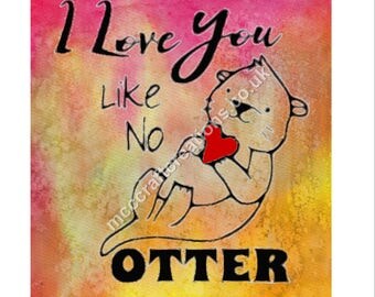 Love you like no otter Letterpress Card
