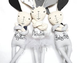 Handmade bunny doll | Etsy