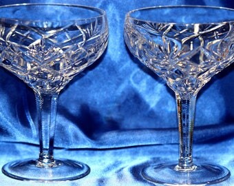 Crystal stemware | Etsy