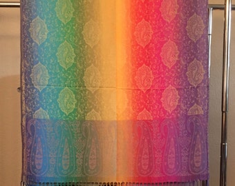 Rainbow shawl | Etsy