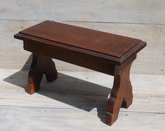 Wood foot stool | Etsy