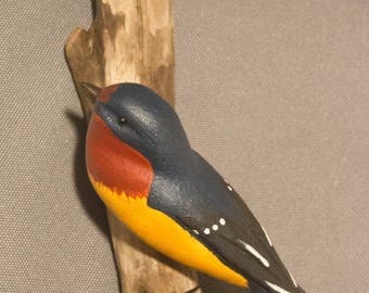 Barn Swallow Hand Carved Wooden Bird
