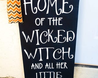 Wicked witch sign | Etsy