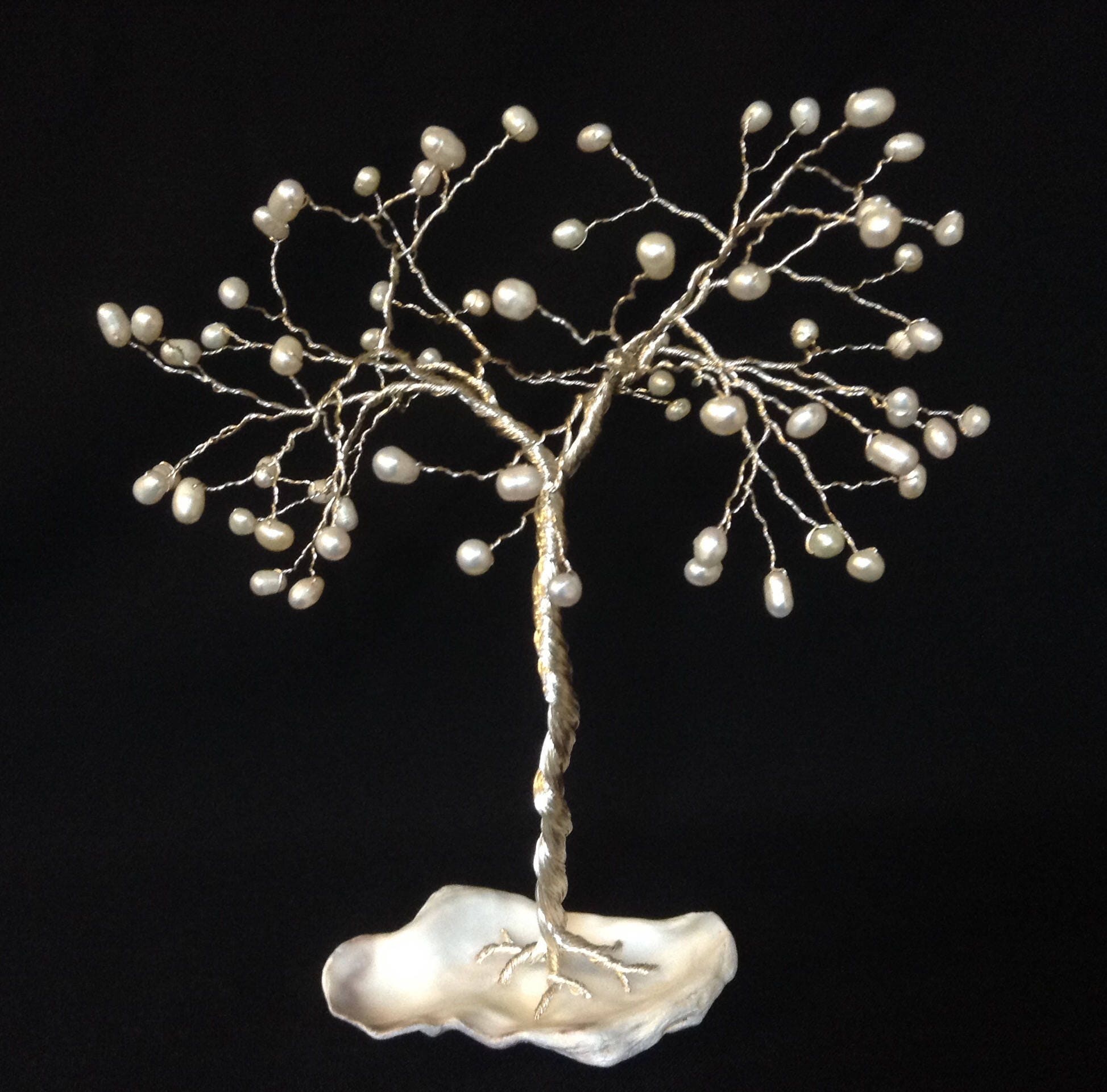 Pearl Tree Sculpture. Pearl wedding anniversary gift. 30th