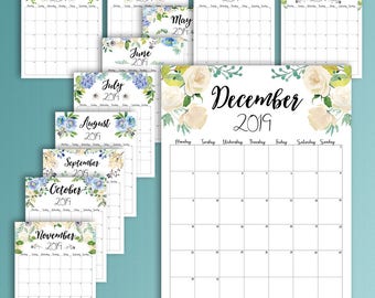 Floral calendar | Etsy