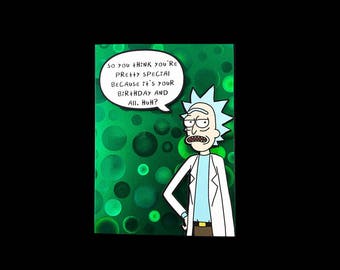 Rick and morty card | Etsy
