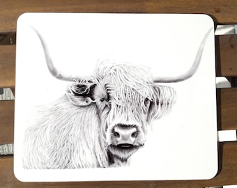 Highland cow art | Etsy