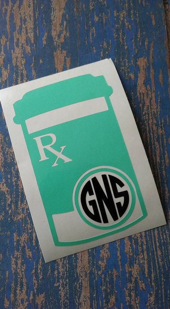 Pharmacist Decal Pharmacy Tech Pharmacist Monogram RX
