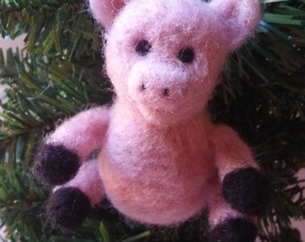 Needle felted pig | Etsy