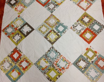 COLOR BLOCK Quilt Pattern to make this Stunning Quilt Full