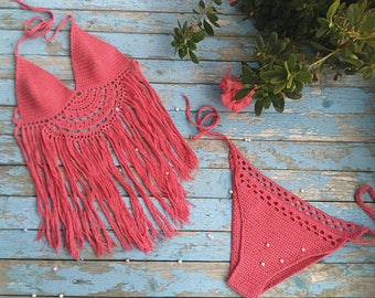Crochet bikini top | Etsy