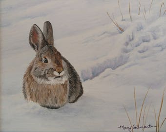 Bunny oil painting | Etsy