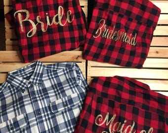 Bridesmaid flannels | Etsy