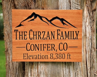 Mountain sign | Etsy