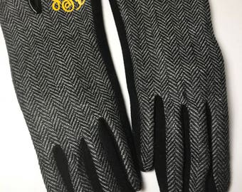 Monogram gloves | Etsy