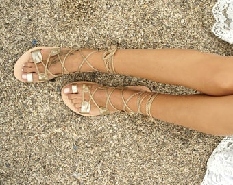 Lace up sandals | Etsy