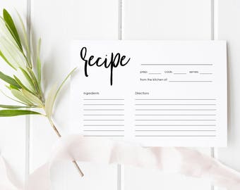Recipe template | Etsy
