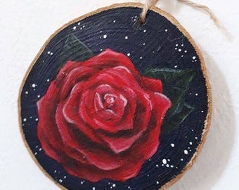 Wood disc ornament | Etsy