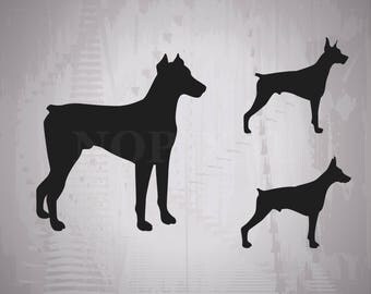 Doberman silhouette | Etsy