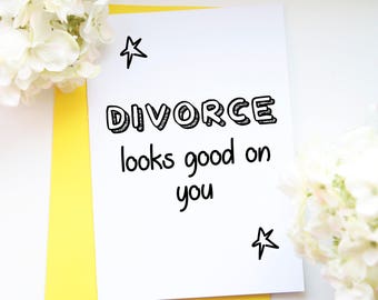 Happy divorce card | Etsy