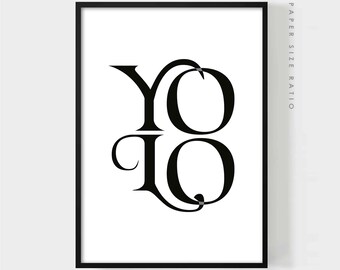 Yolo poster | Etsy