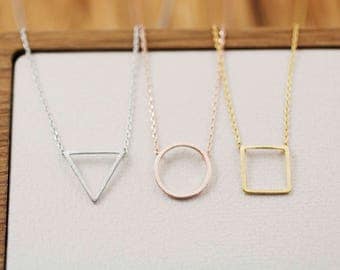 Triangles necklace | Etsy