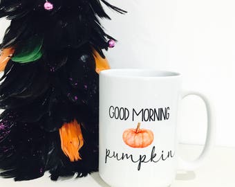 Morning pumpkin mug | Etsy