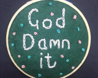 Swear embroidery | Etsy