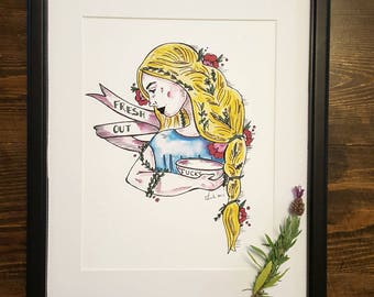 Goddess ART PRINT Spider Woman Native American Mythology Paper