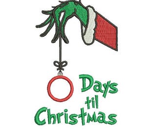 Grinch embroidery | Etsy