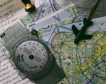 Aviation chart | Etsy