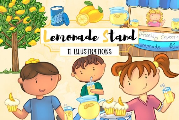 Cute Lemonade Stand Clip Art Set Lemonade Kids Clip Art