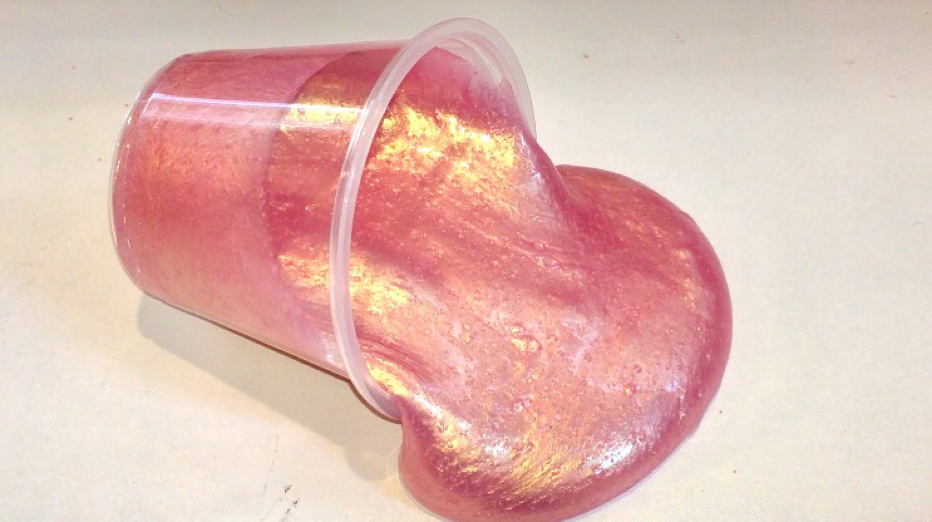 Pink & Gold Metallic Slime 5.5 oz and 8 oz Size Options