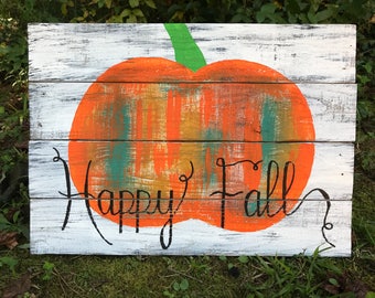 Happy fall sign | Etsy