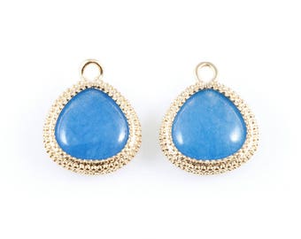 Blue triangle stone | Etsy