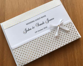 Gold guest book | Etsy