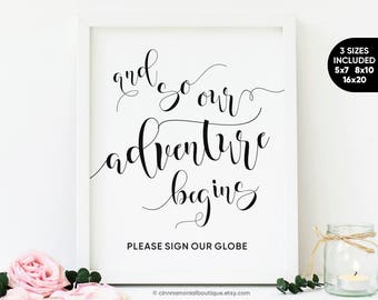 Love makes the world go round please sign our guest globe