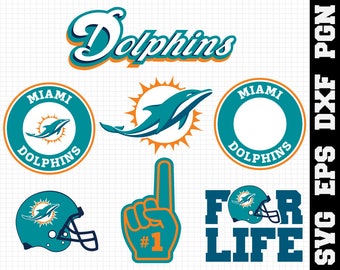 Miami dolphins svg | Etsy